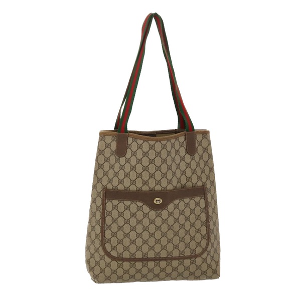 Gucci | Bags | Gucci Gg Canvas Web Sherry Line Tote Bag Beige Red Green 892003 Auth Bs652 | Poshmark